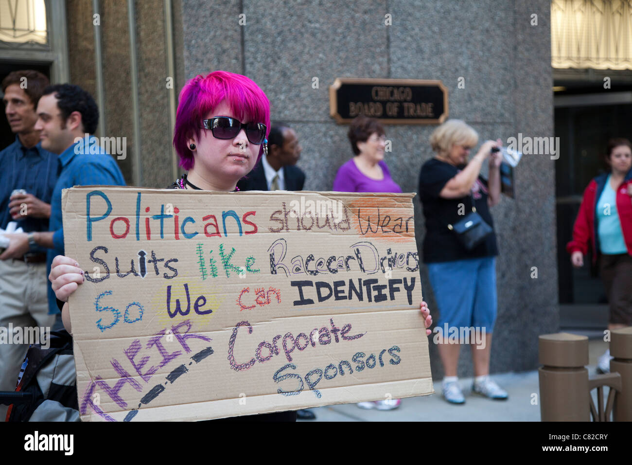 "Occupy Chicago" Protest Against Economic Inequality Stock Photo - Alamy
