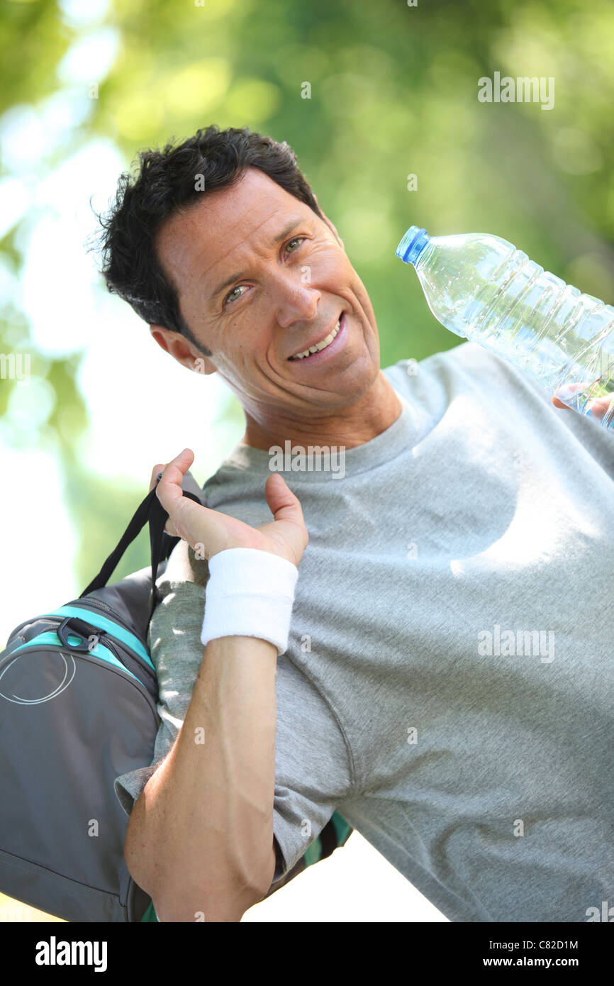 Man drinking large bottle water hi-res stock photography and images - Alamy
