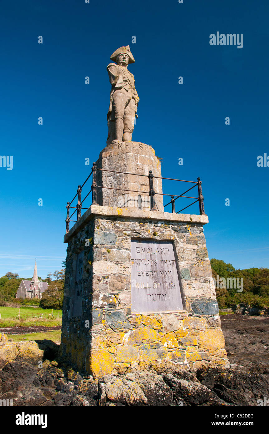 Nelsons column menai strait anglesey hi-res stock photography and ...
