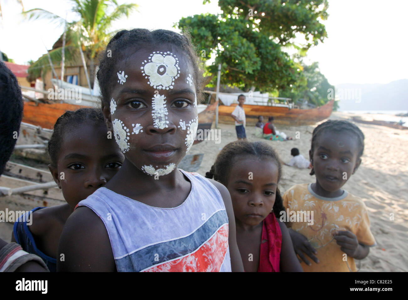 Madagascar Malagasy Children in Nosy Komba near Nosy Be Africa Stock ...