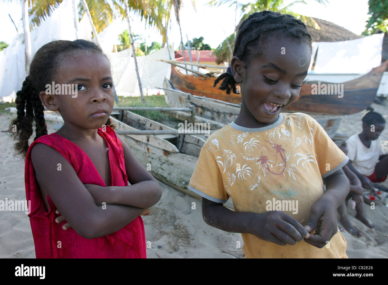 Madagascar Malagasy Children in Nosy Komba near Nosy Be Africa Stock ...