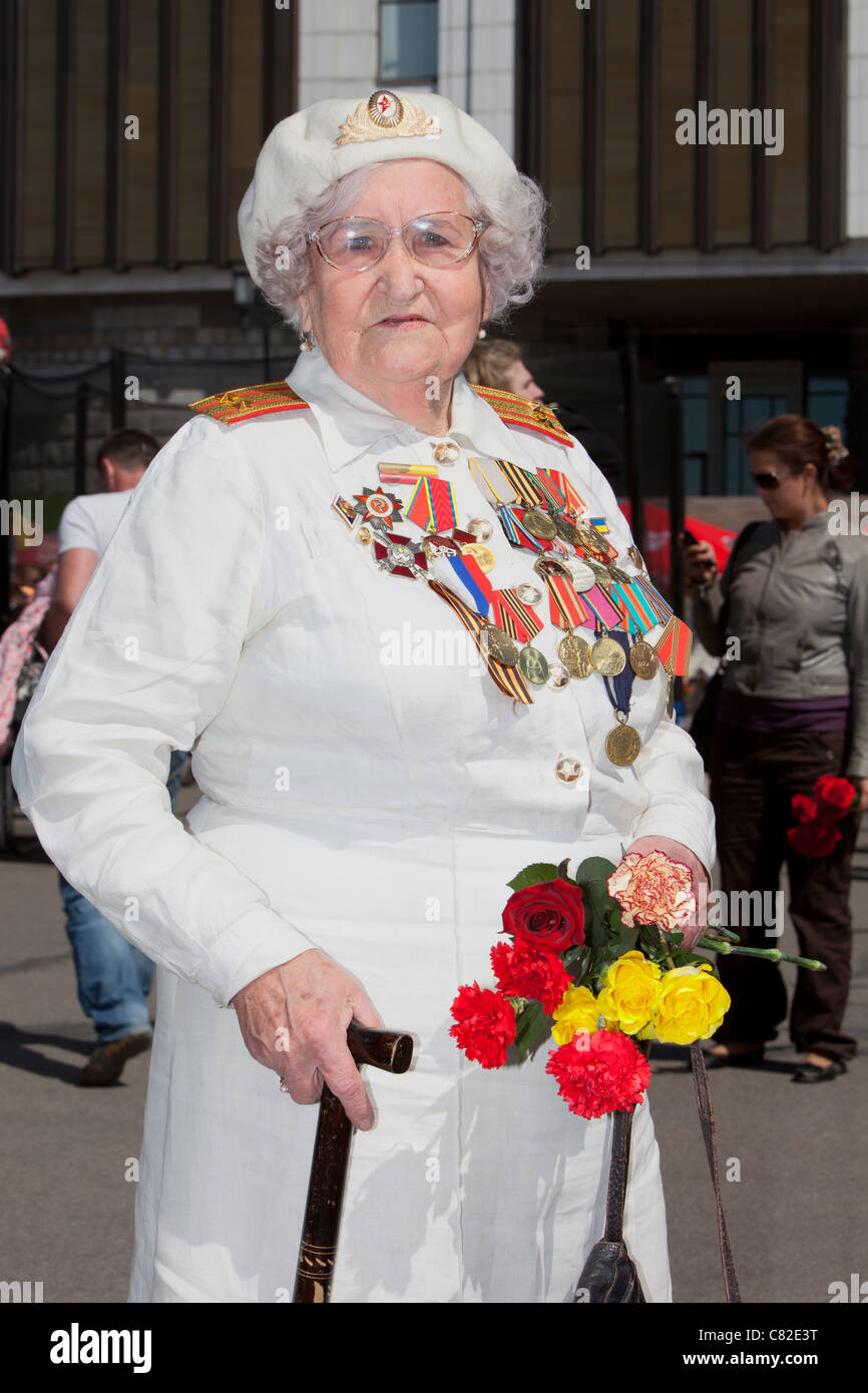 Russian Lieutenant Colonel celebrating the Red Army's World War II ...