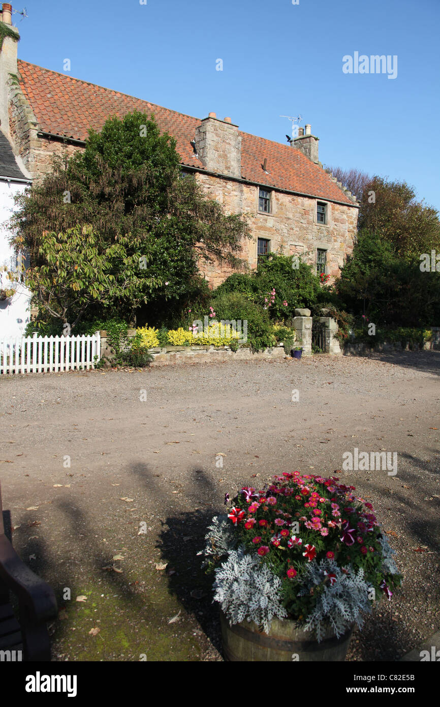 Town of Crail, Scotland. Picturesque early autumnal view of a house in ...