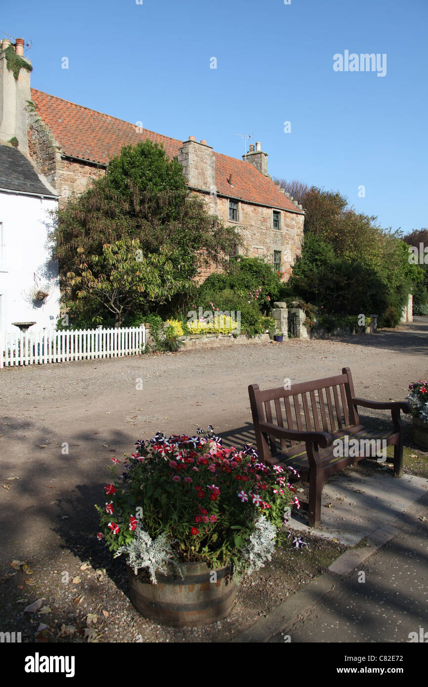Town of Crail, Scotland. Picturesque early autumnal view of a house in ...