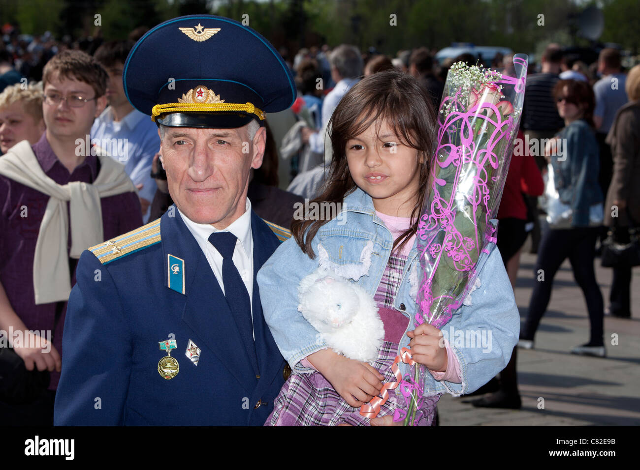 Russian Lieutenant Colonel celebrating the Red Army's World War II ...