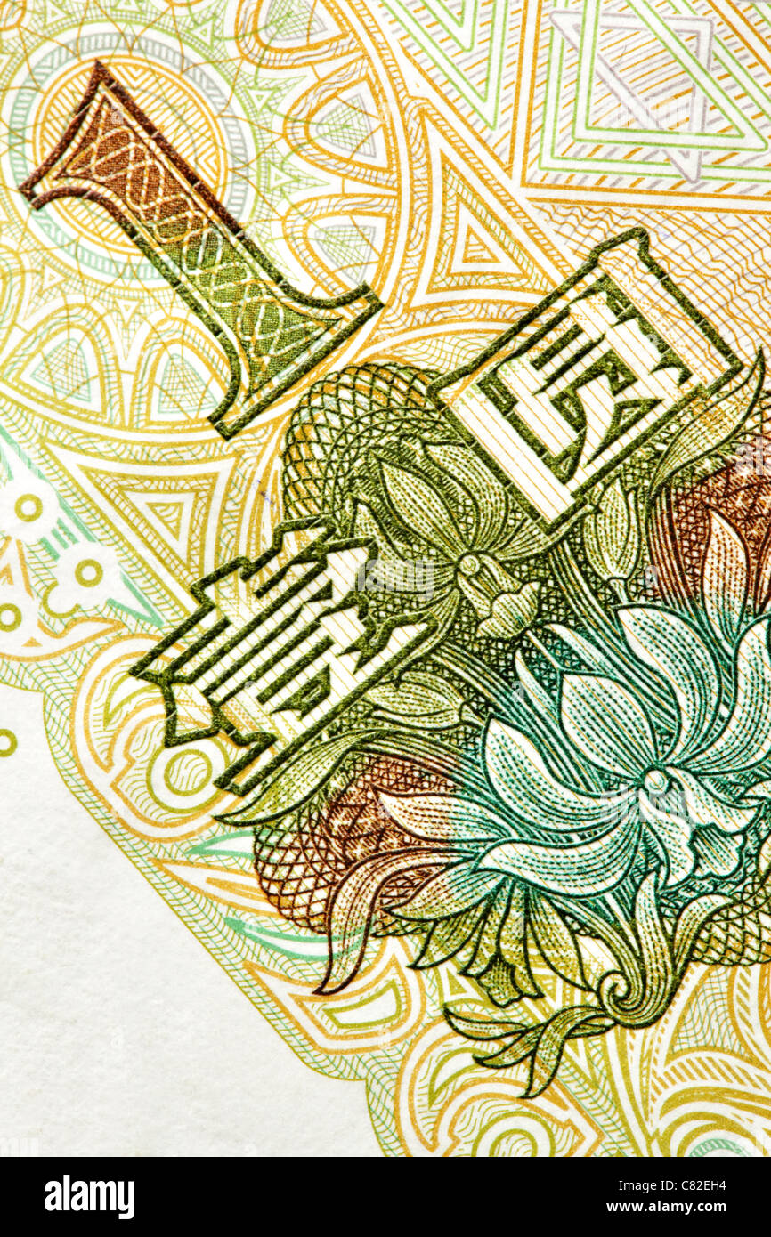 Part of One chinese yuan renminbi (RMB) banknote close up Stock Photo ...
