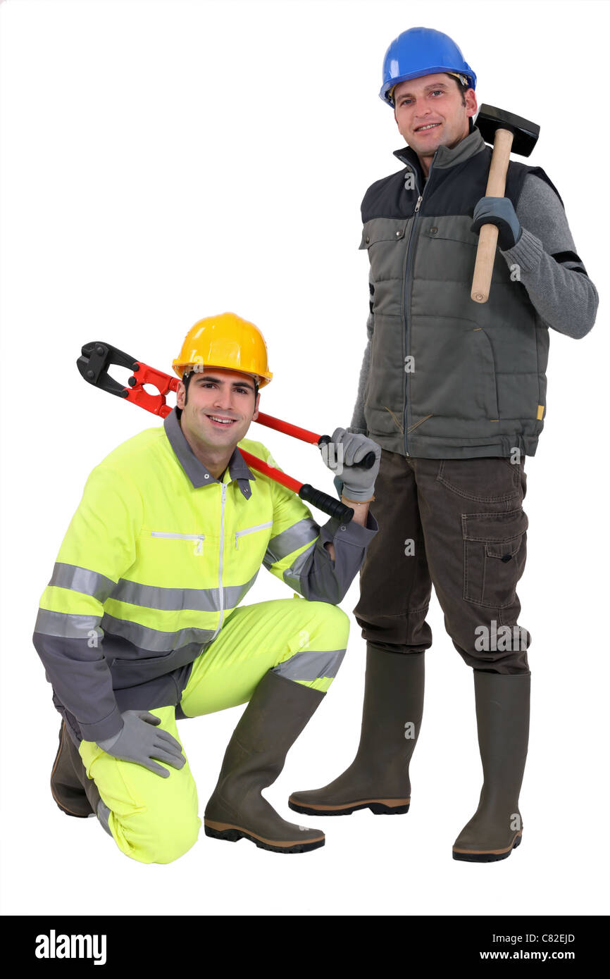 Two craftsmen working together hi-res stock photography and images - Alamy