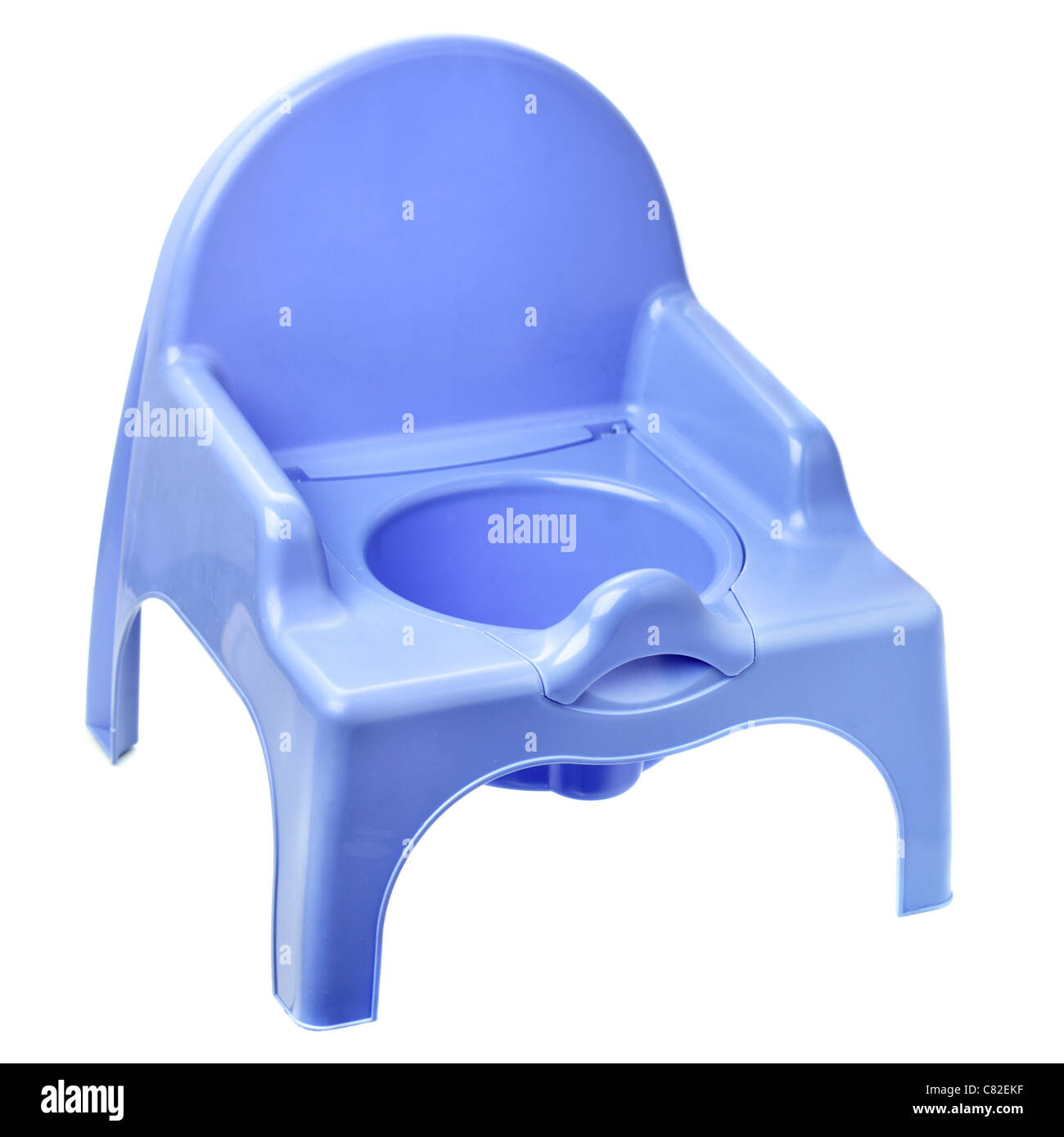 Blue potty isolated over the white background Stock Photo - Alamy
