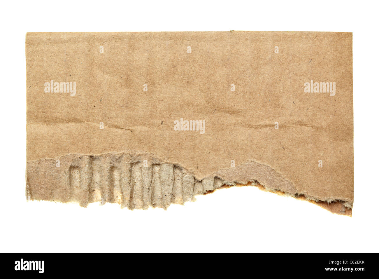 Scrap of cardboard isolated over the white background Stock Photo - Alamy