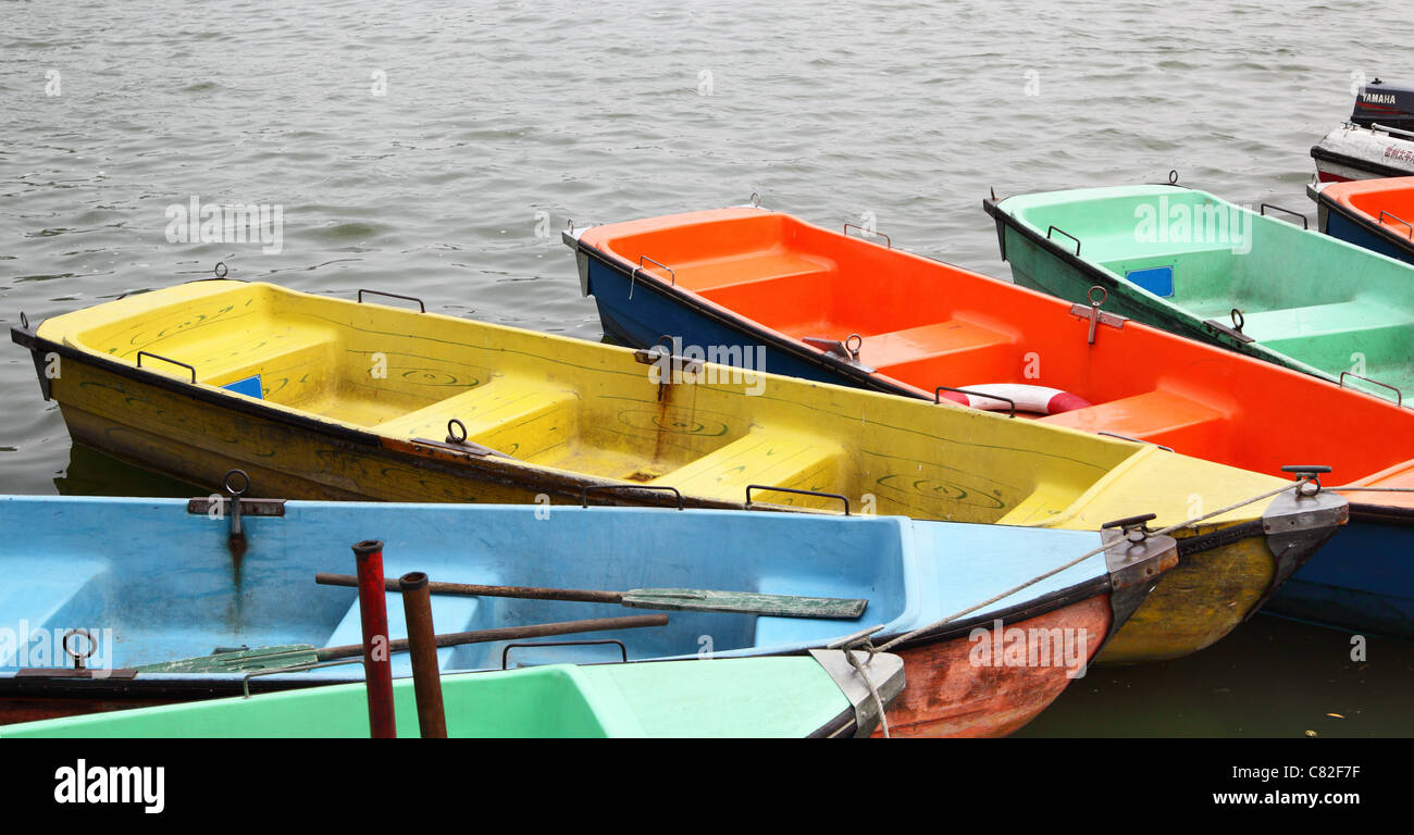 Colorful small row boats hi-res stock photography and images - Alamy