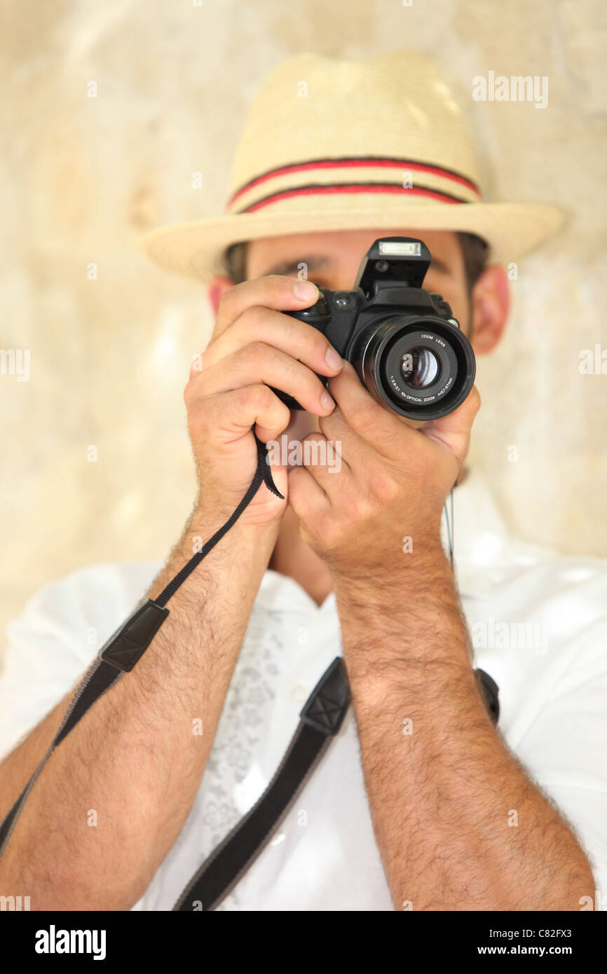 man taking pictures Stock Photo - Alamy
