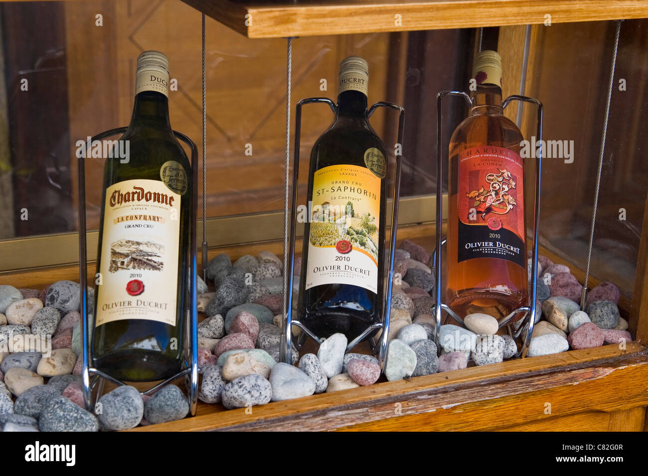 Wine, Chardonne, Lavaux vineyards, UNESCO, Switzerland Stock Photo - Alamy