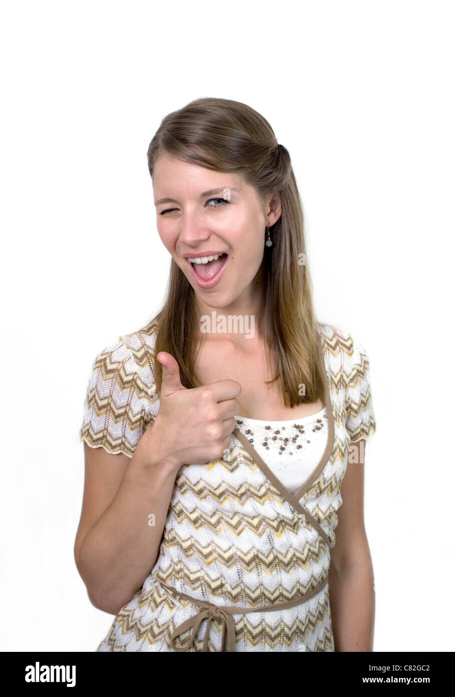 Studio image of girl against a plain background Stock Photo - Alamy