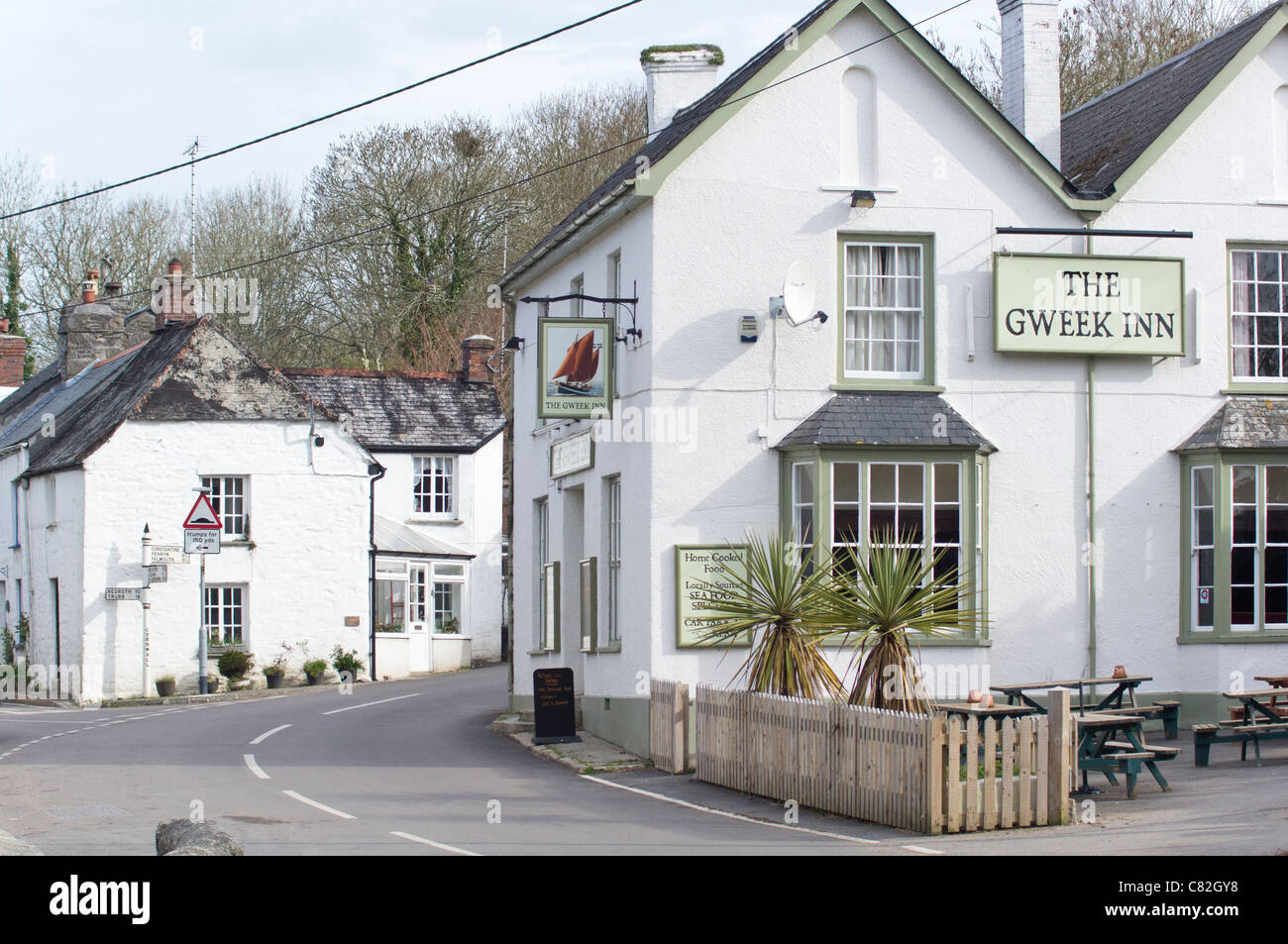 The small harbour village of Gweek Stock Photo - Alamy