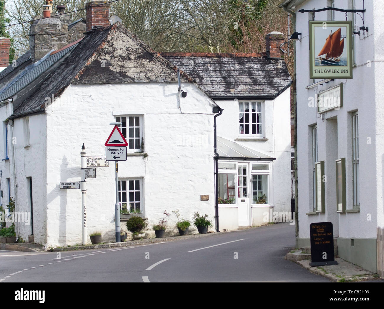 The small harbour village of Gweek Stock Photo - Alamy