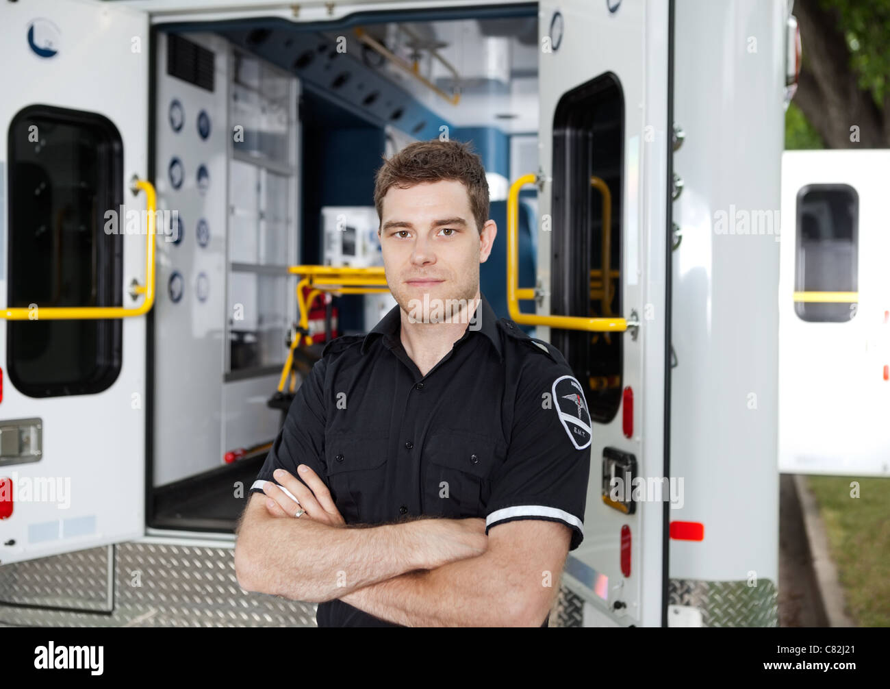 Portrait Male Emt Emergency Medical High Resolution Stock Photography ...