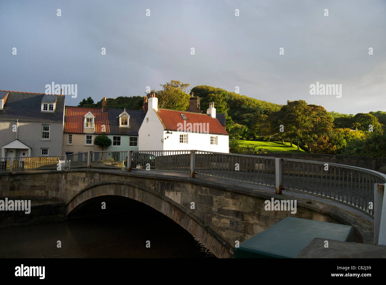 View of Sandsend North Yorkshire Stock Photo - Alamy