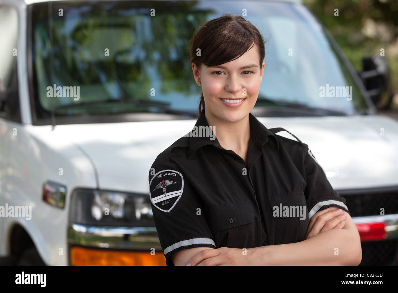 Ambulance driver smiling hi-res stock photography and images - Alamy