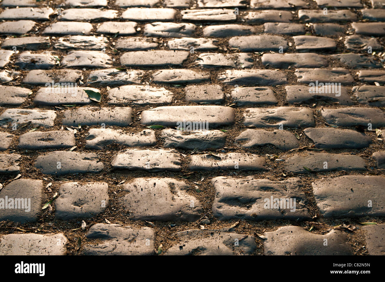 sepia cobblestone in Prague Stock Photo - Alamy