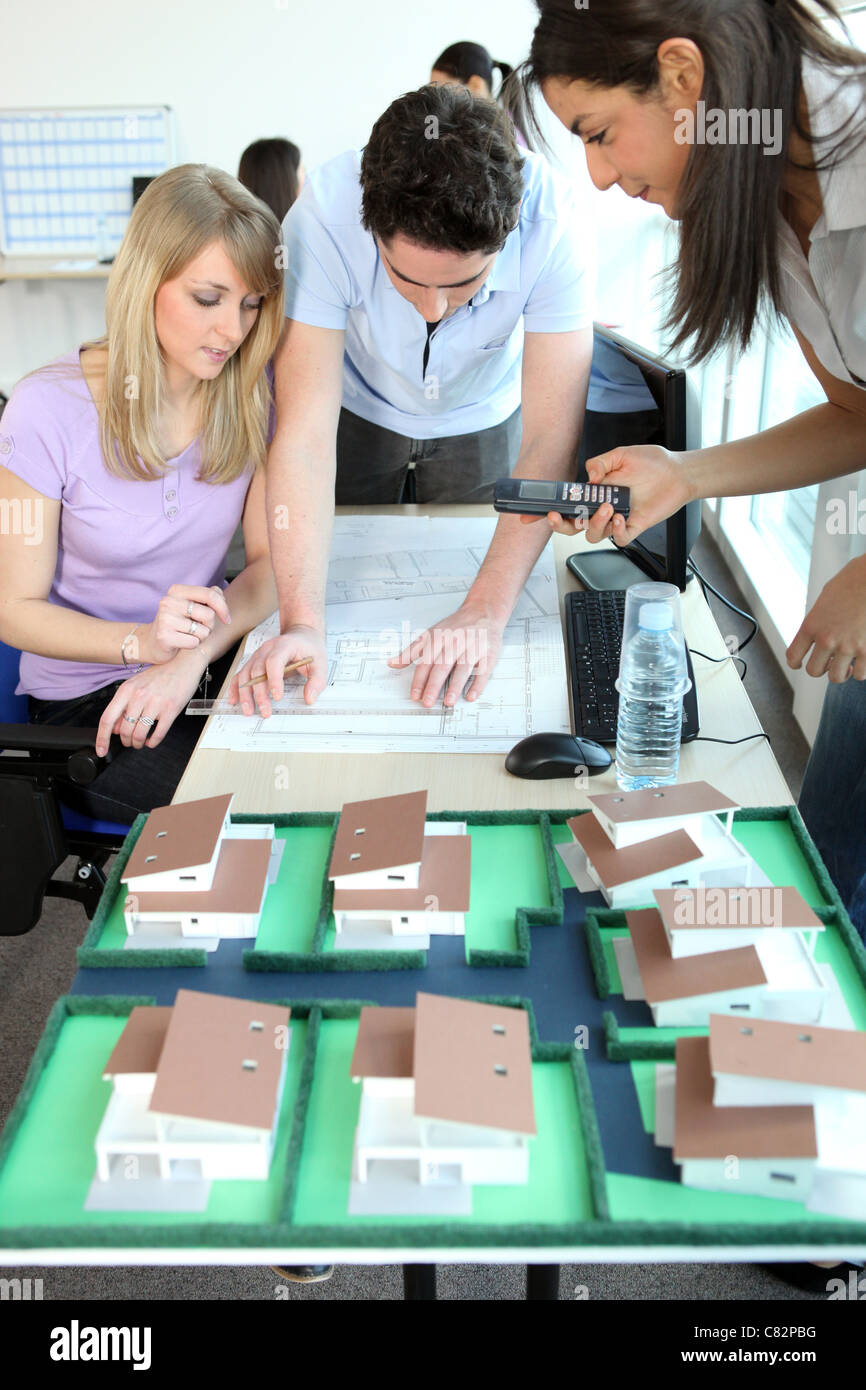 Busy architect's office Stock Photo - Alamy