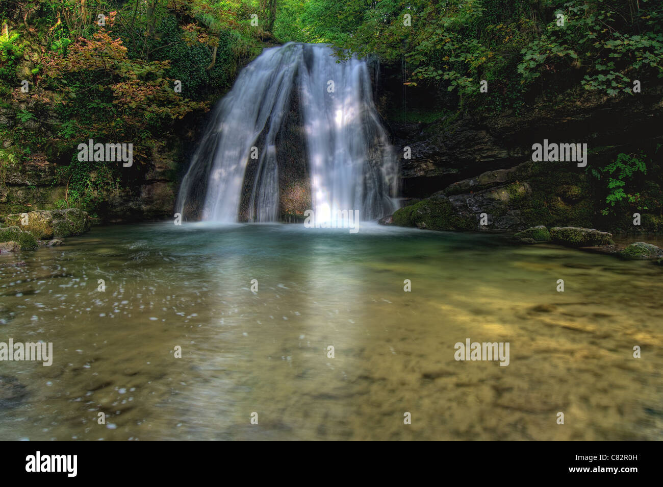 Janets Foss waterfall Stock Photo - Alamy