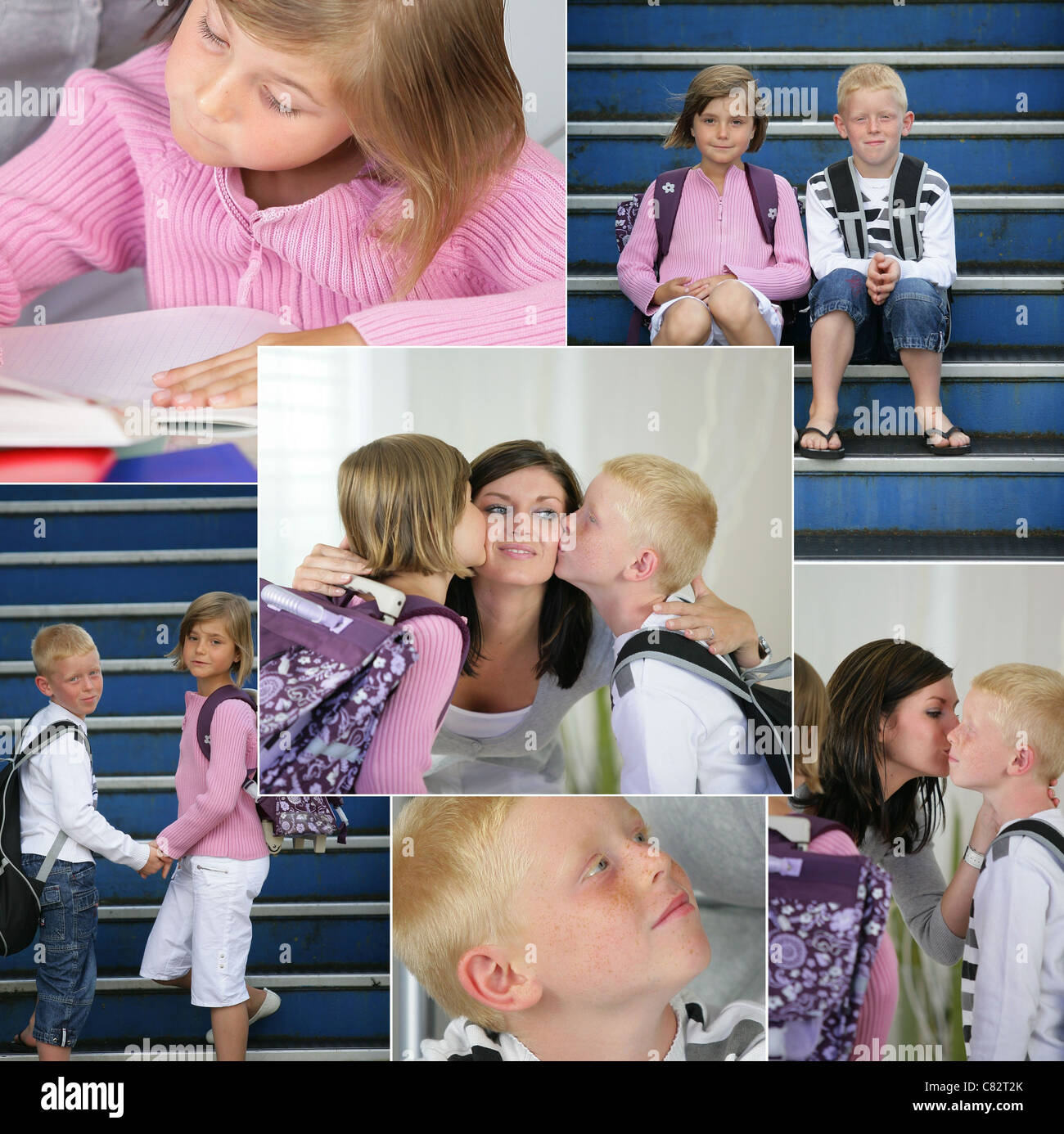 Kids going to school Stock Photo - Alamy
