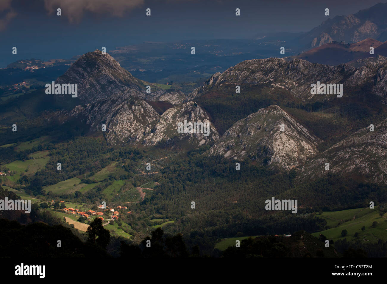 Mountain range of Sueve, Asturias, Spain Stock Photo - Alamy