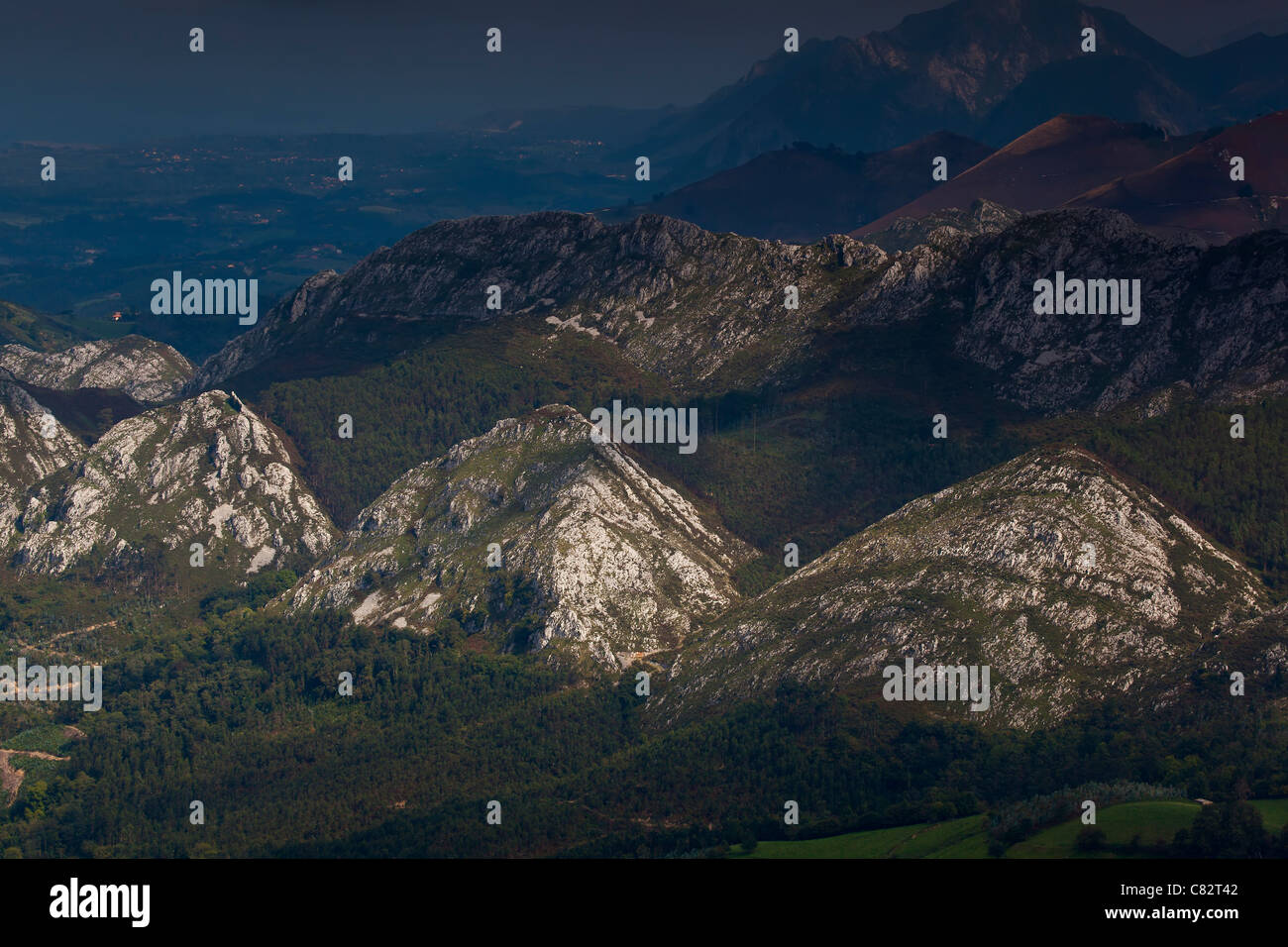Mountain range of Sueve, Asturias, Spain Stock Photo - Alamy