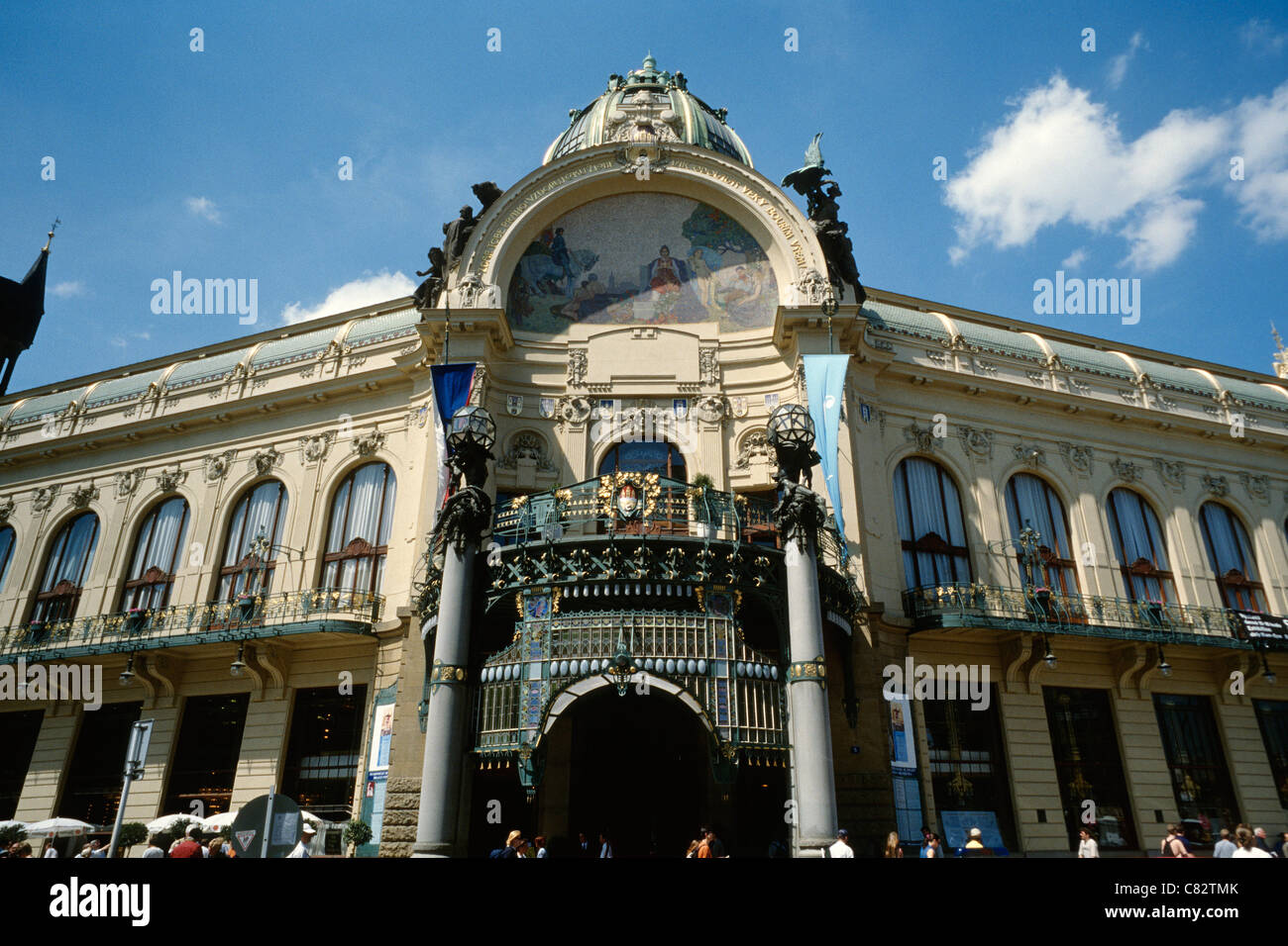 Municipal House (Kavarna Obecni Dum) Prague Czech Republic Stock Photo ...
