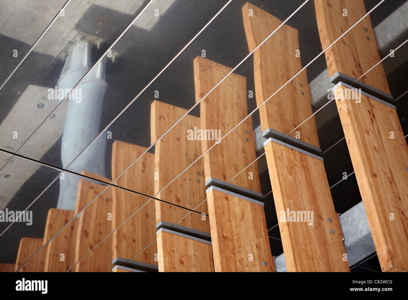 wooden slats architecture Stock Photo - Alamy