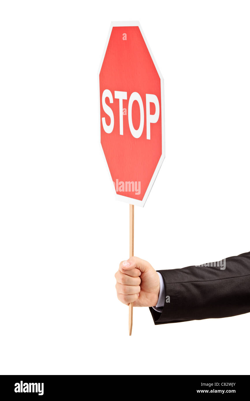 Stop Sign Image With Hand