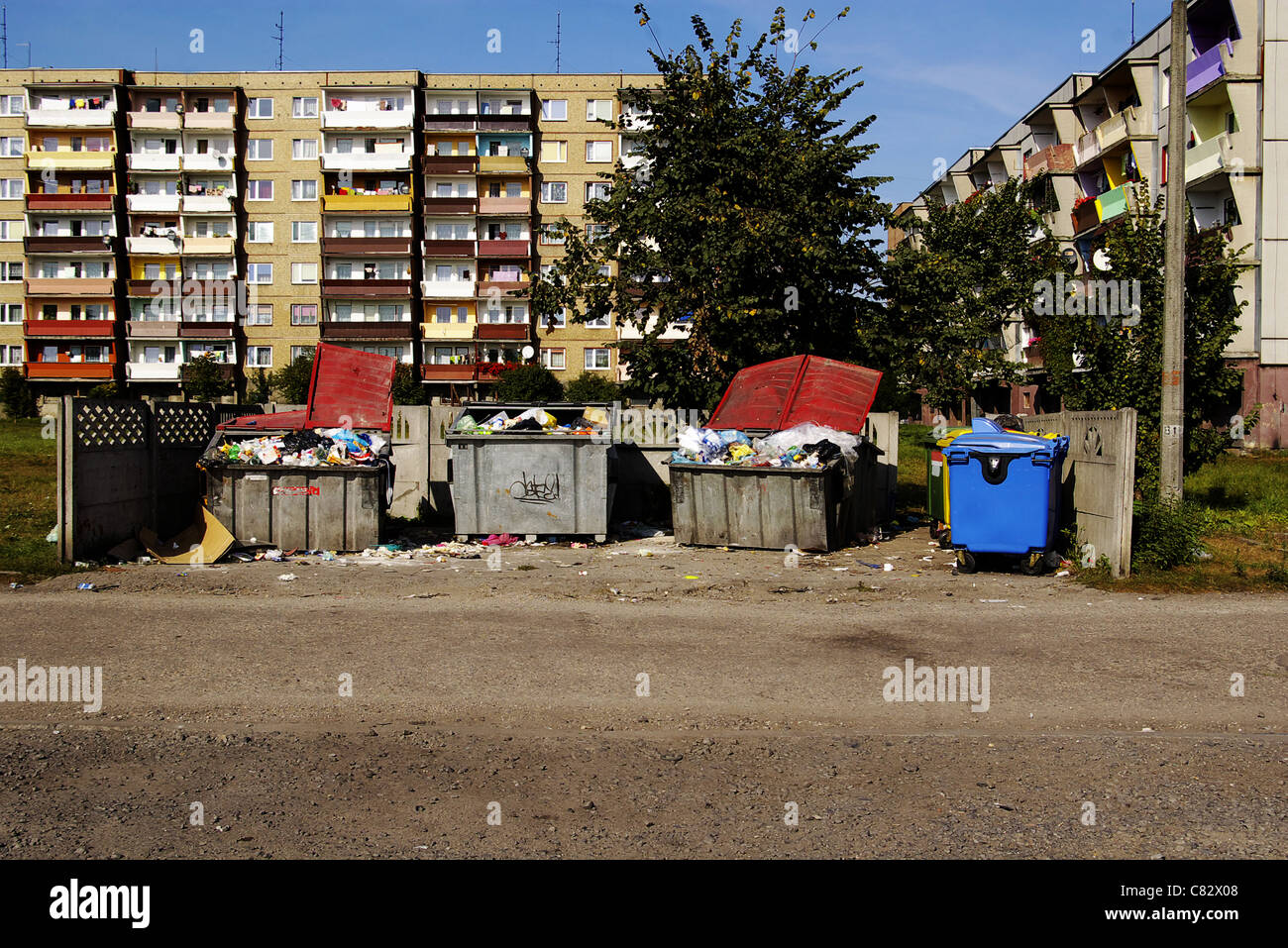 garbage / trash containers in Poland Stock Photo - Alamy