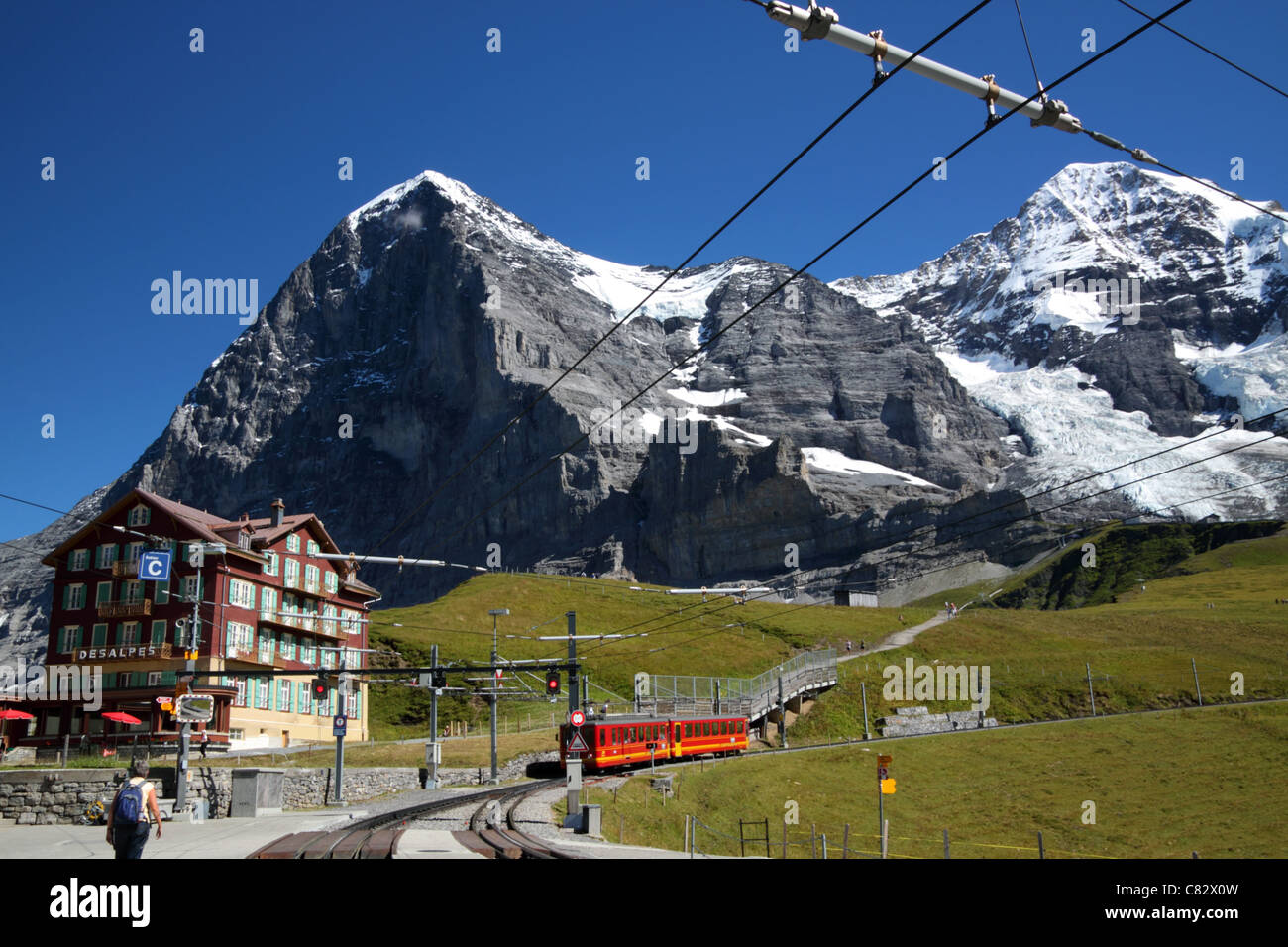 Jungfrau railway, Kleine Scheidegg, Switzerland Stock Photo: 39402297 ...