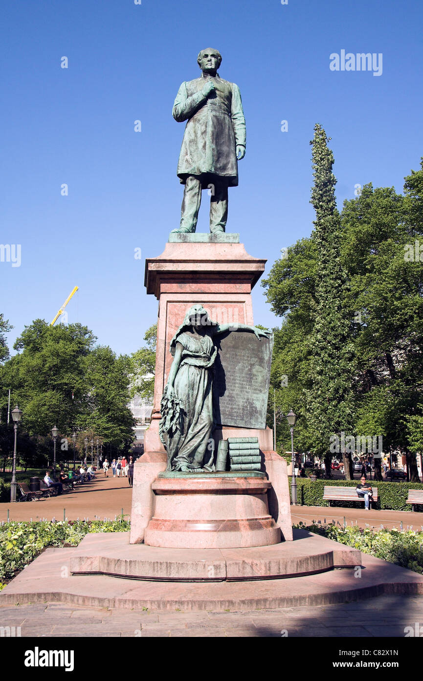 Statue of J L Runeberg, Helsinki, Finland Stock Photo - Alamy