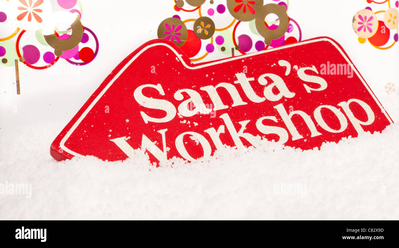 Santas workshop sign hi-res stock photography and images - Alamy