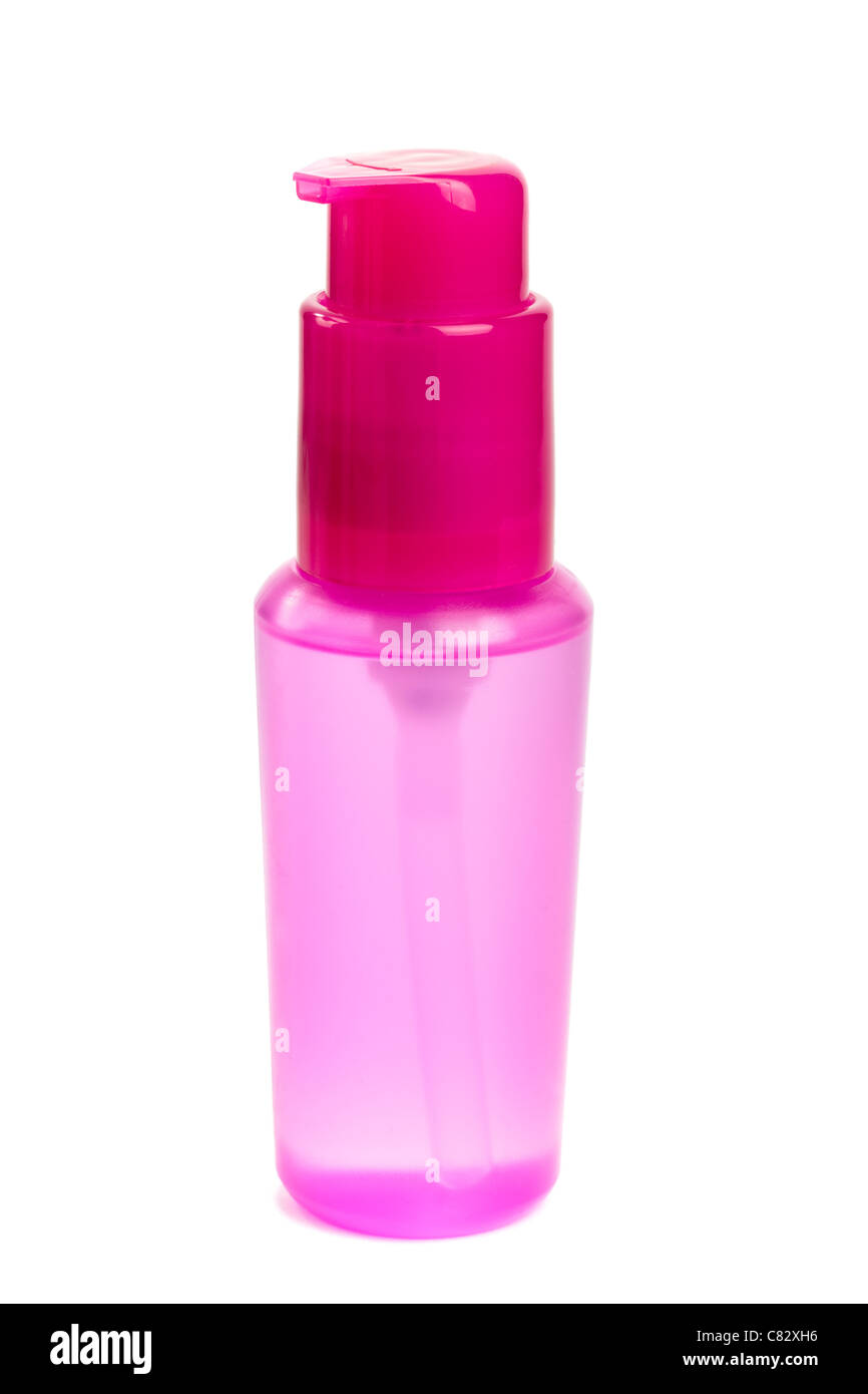 Pink bottles for cosmetics Stock Photo - Alamy