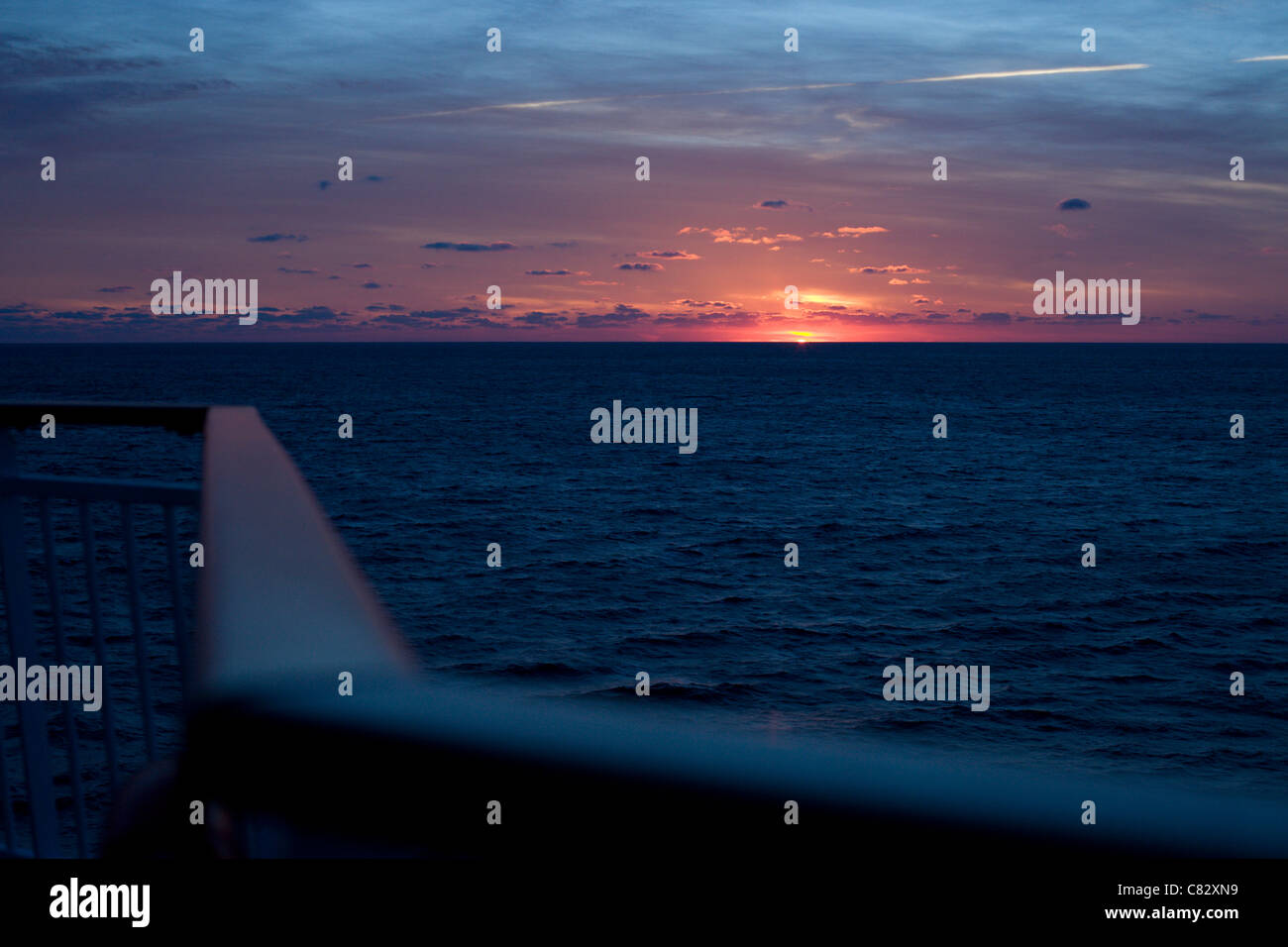 Sunset from a Cruise Ship Stock Photo - Alamy