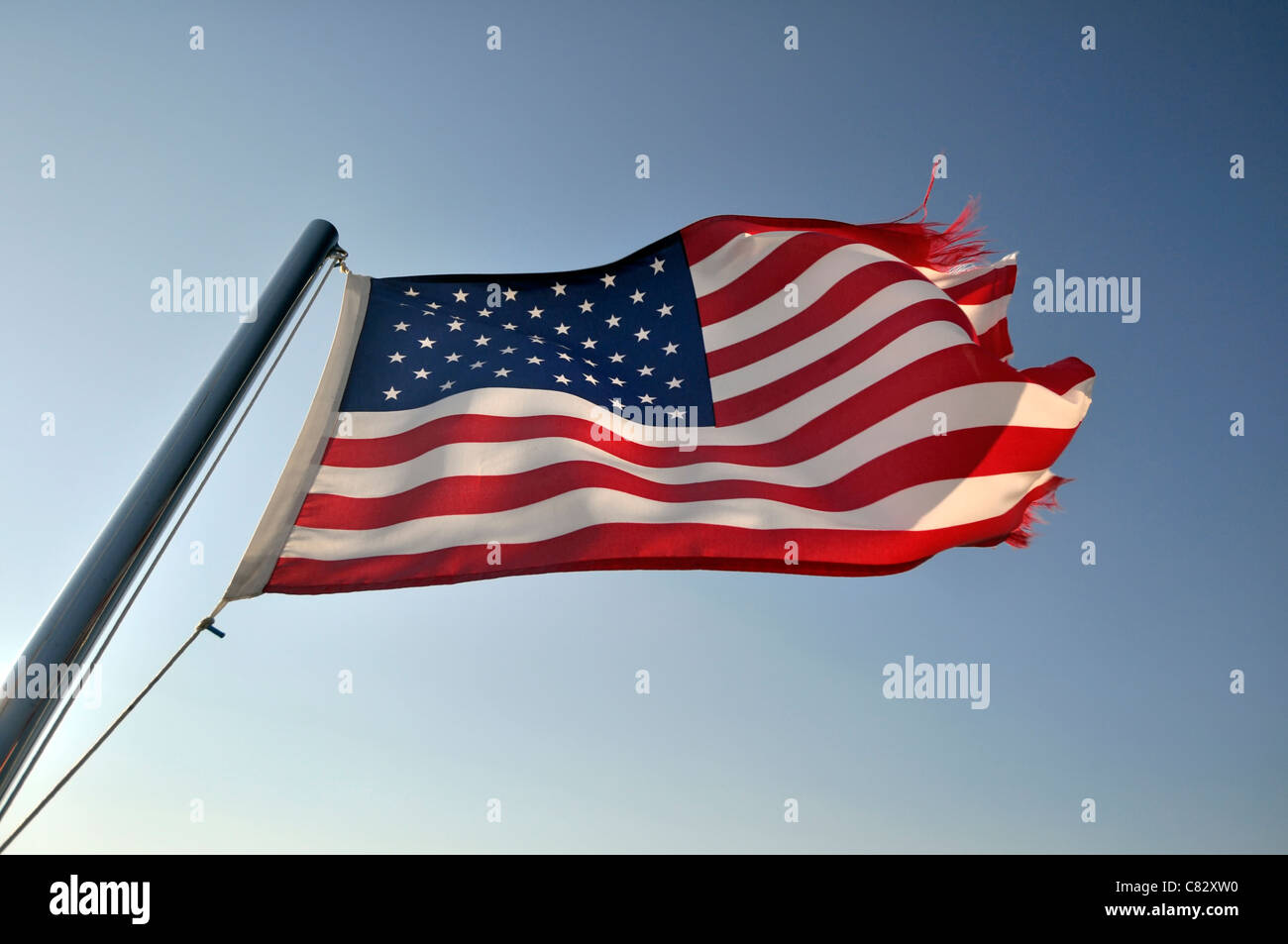 Ragged American Flag Tattoos