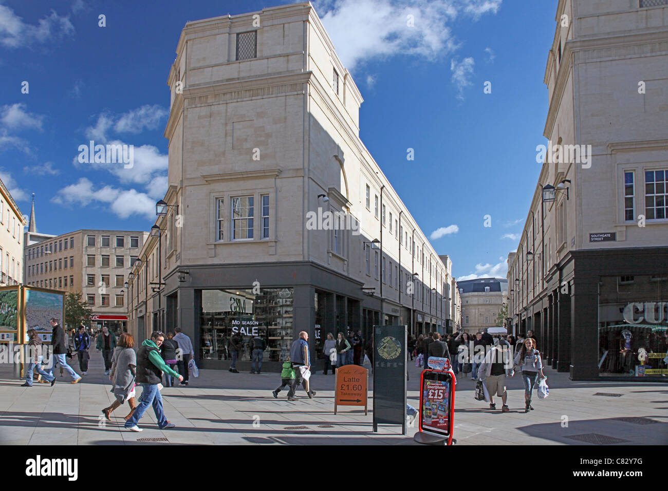 Southgate Shopping Centre in Bath, N.E. Somerset, England, UK Stock ...