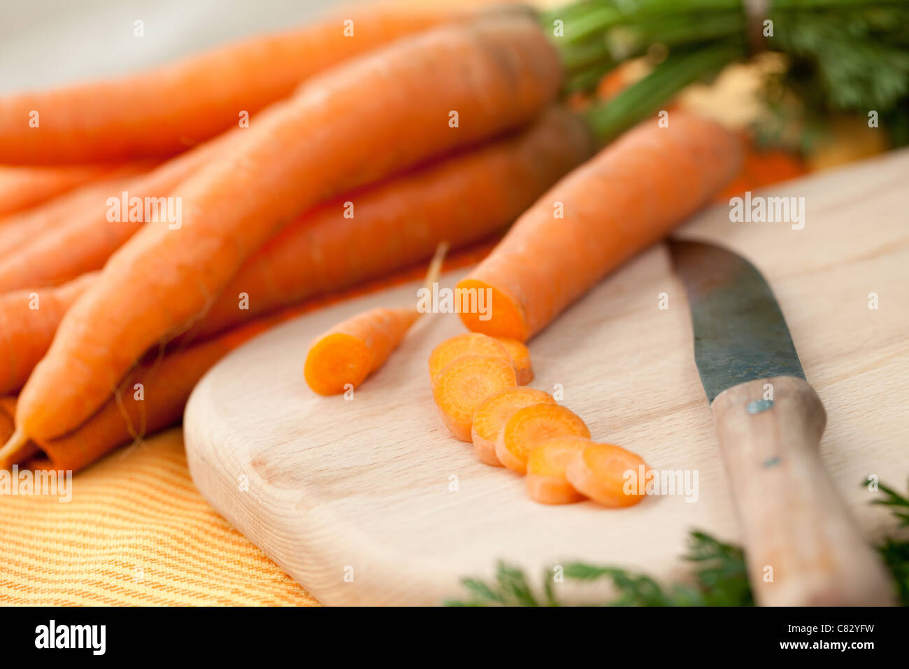 Fresh sliced carrot Stock Photo - Alamy