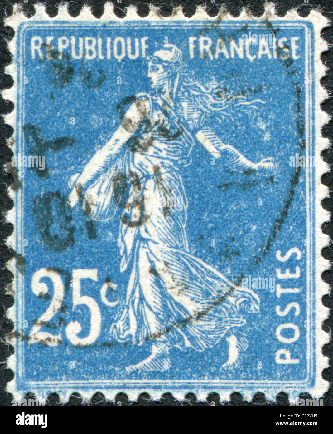 FRANCE - 1926: A stamp printed in France, depicts a sower Stock Photo ...