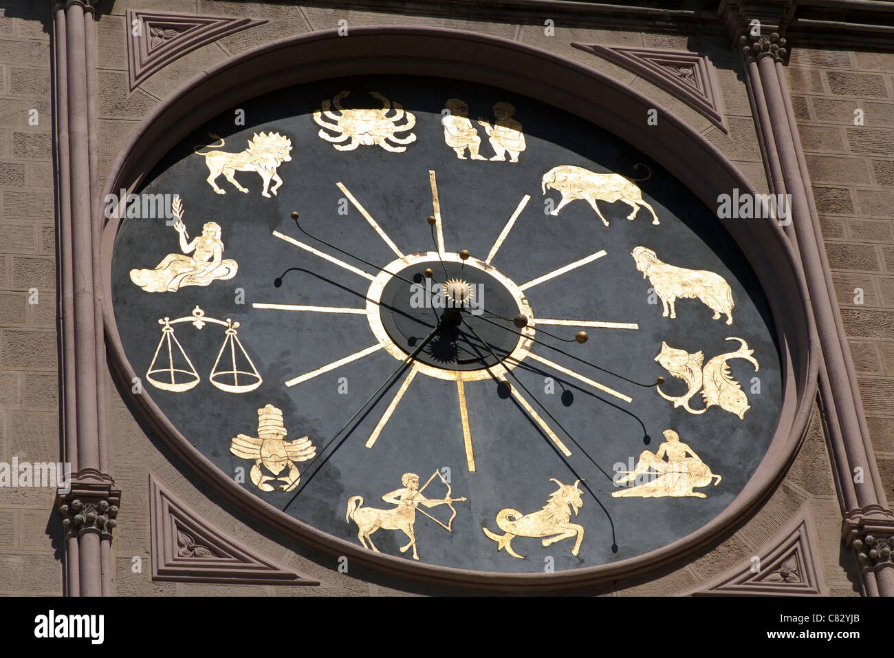 Astrological clock, part of astronomical clock, Messina Cathedral ...