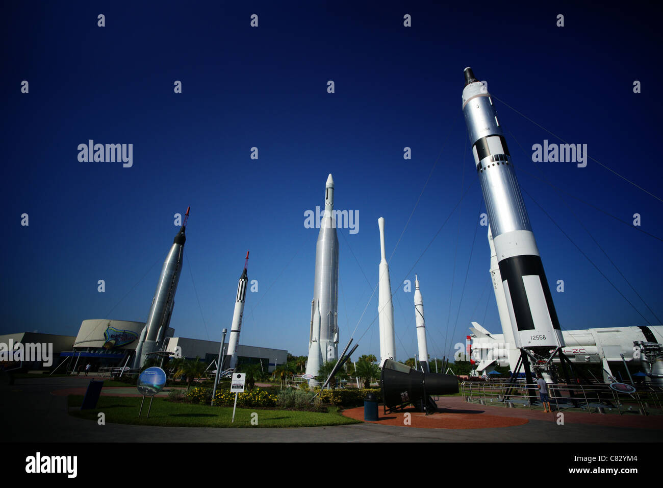 rocket garden at kennedy space center, florida Stock Photo - Alamy