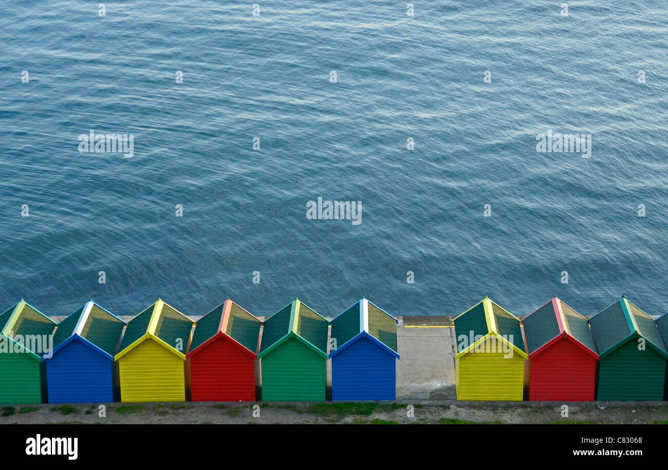 Colorful seaside huts beach chalets hi-res stock photography and images ...