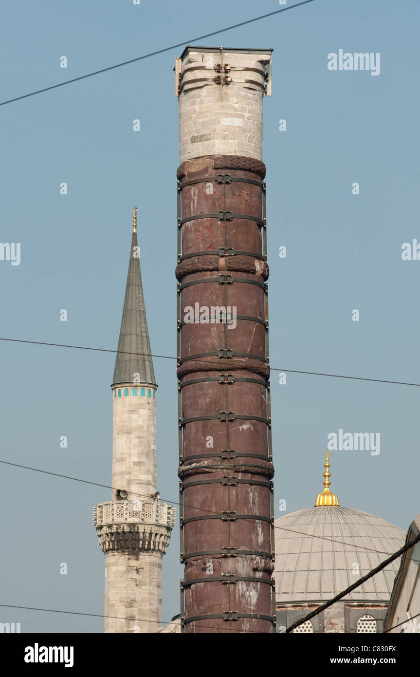 Column of Constantine erected by the Roman emperor Constantine the ...