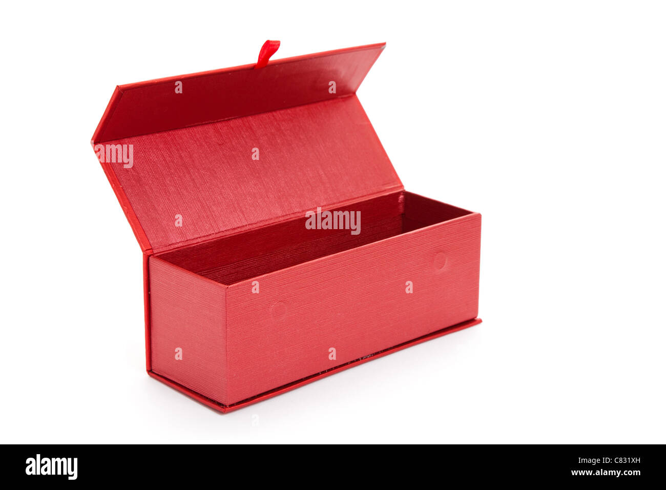 Red Gift Box with white background Stock Photo - Alamy