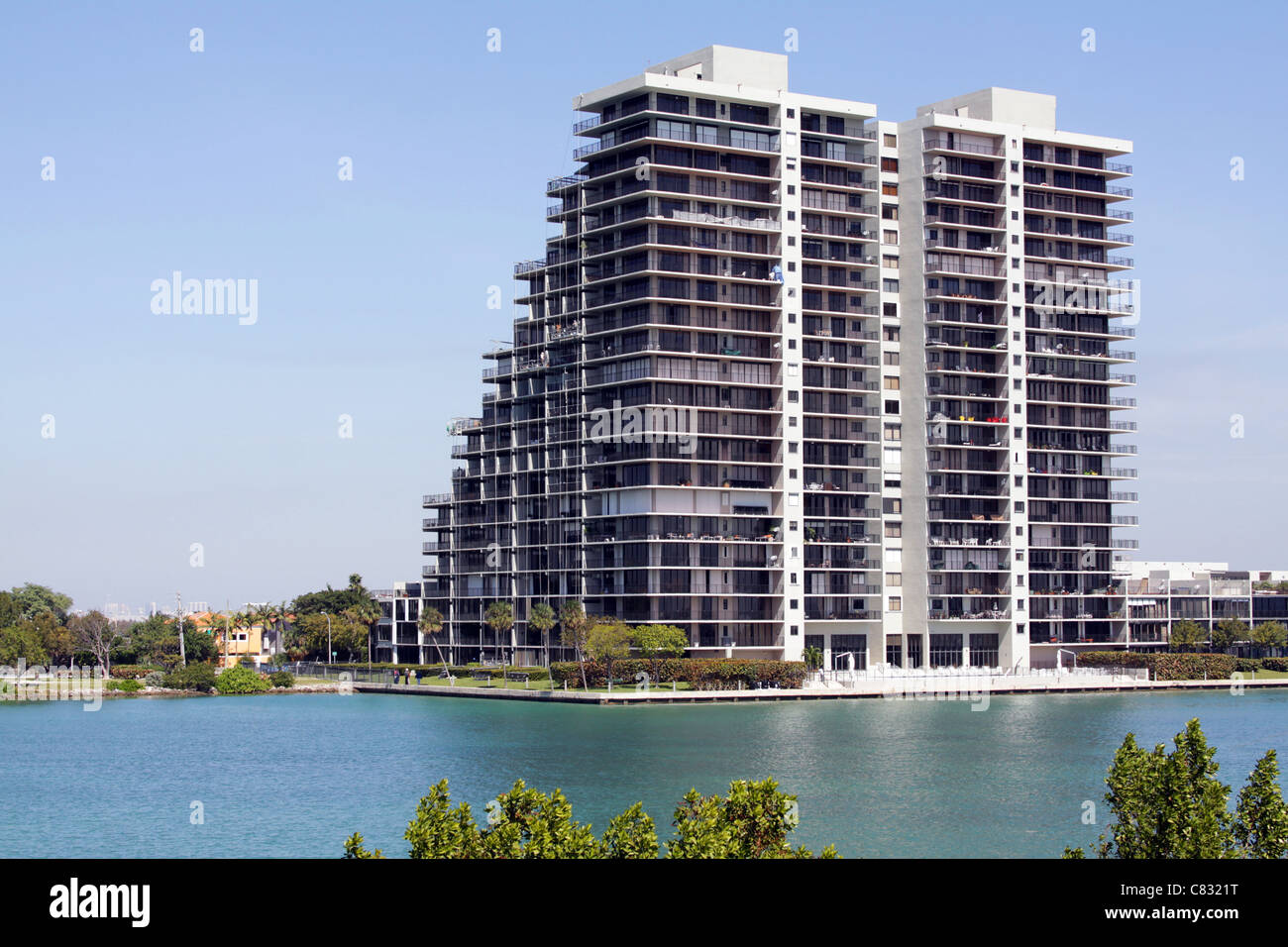 Miami Beach condos and buildings on a sunny summer day Stock Photo - Alamy