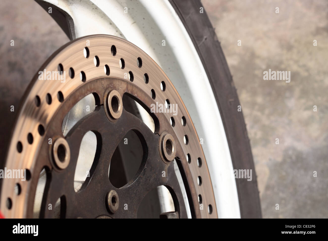 motorcycle wheel brake background in motorbike, motorcycle Stock Photo ...