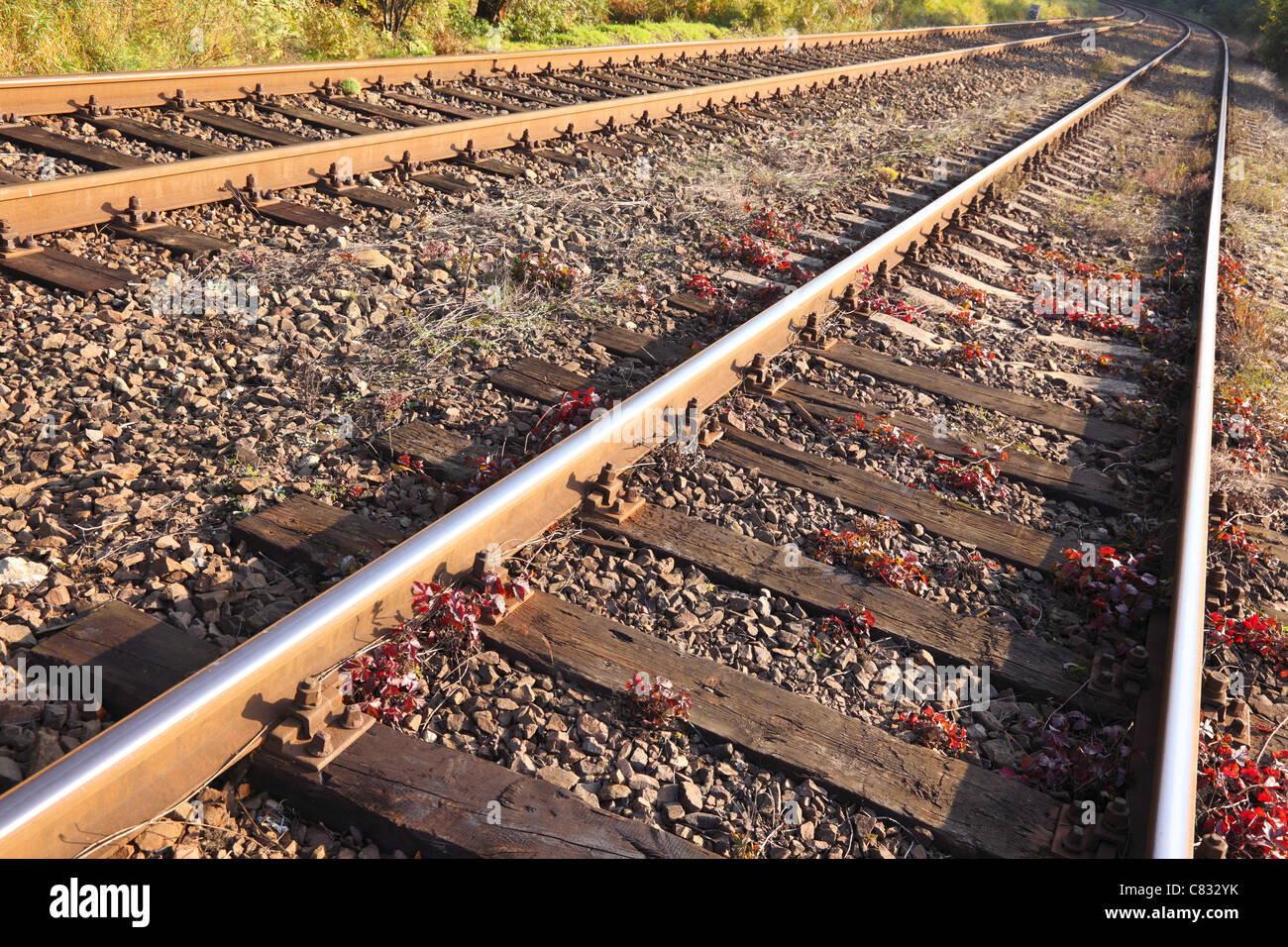 Rail Road Tracks - outdoor Stock Photo - Alamy