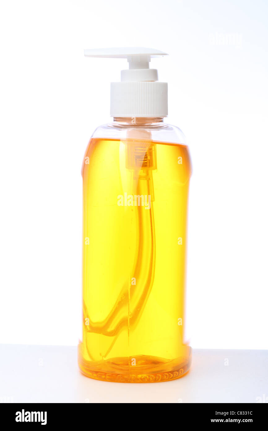 bottle with liquid soap isolated on white background Stock Photo - Alamy